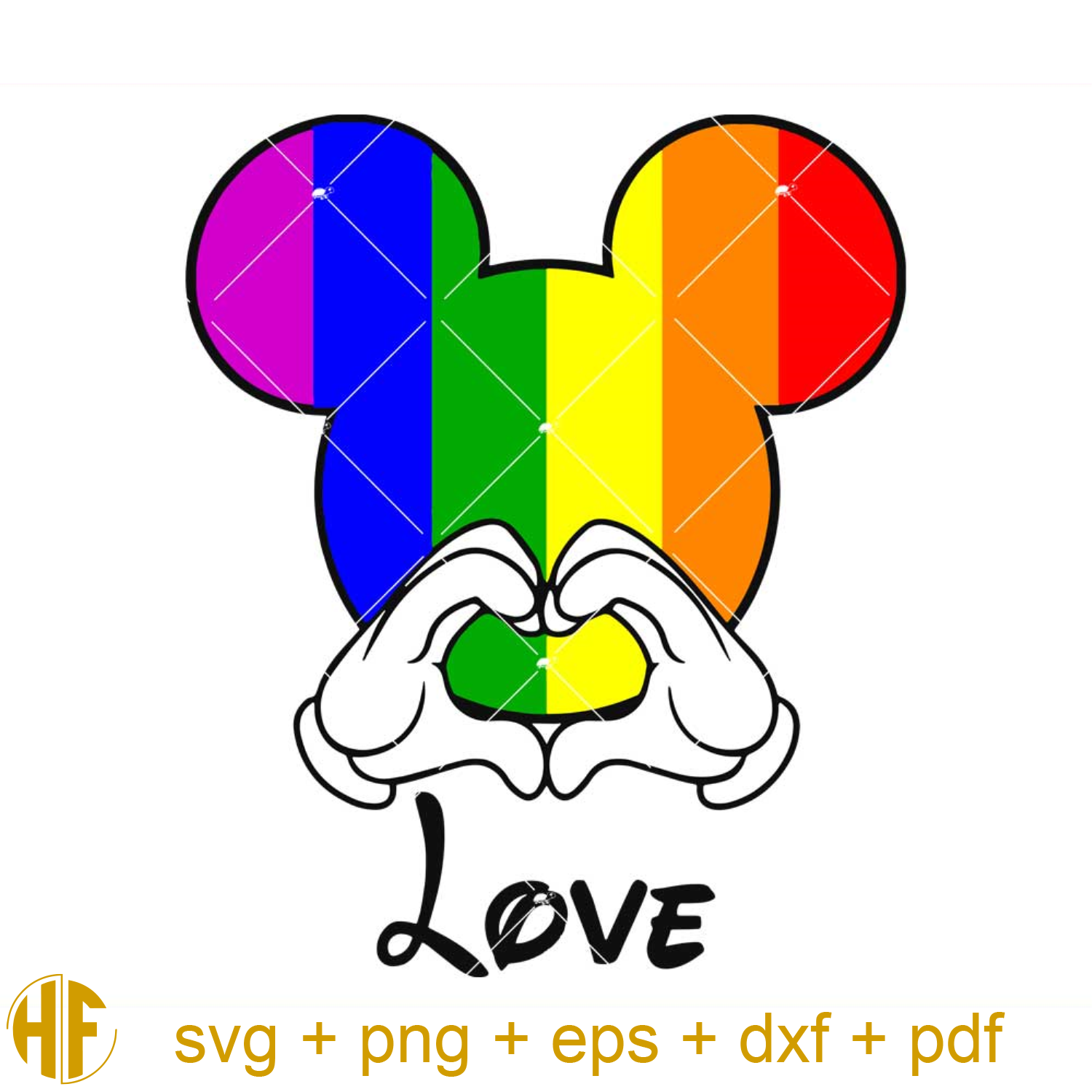 Rainbow Colors Mickey Head Svg, LGBTQ Mickey Mouse Svg.jpg | Inspire Uplift