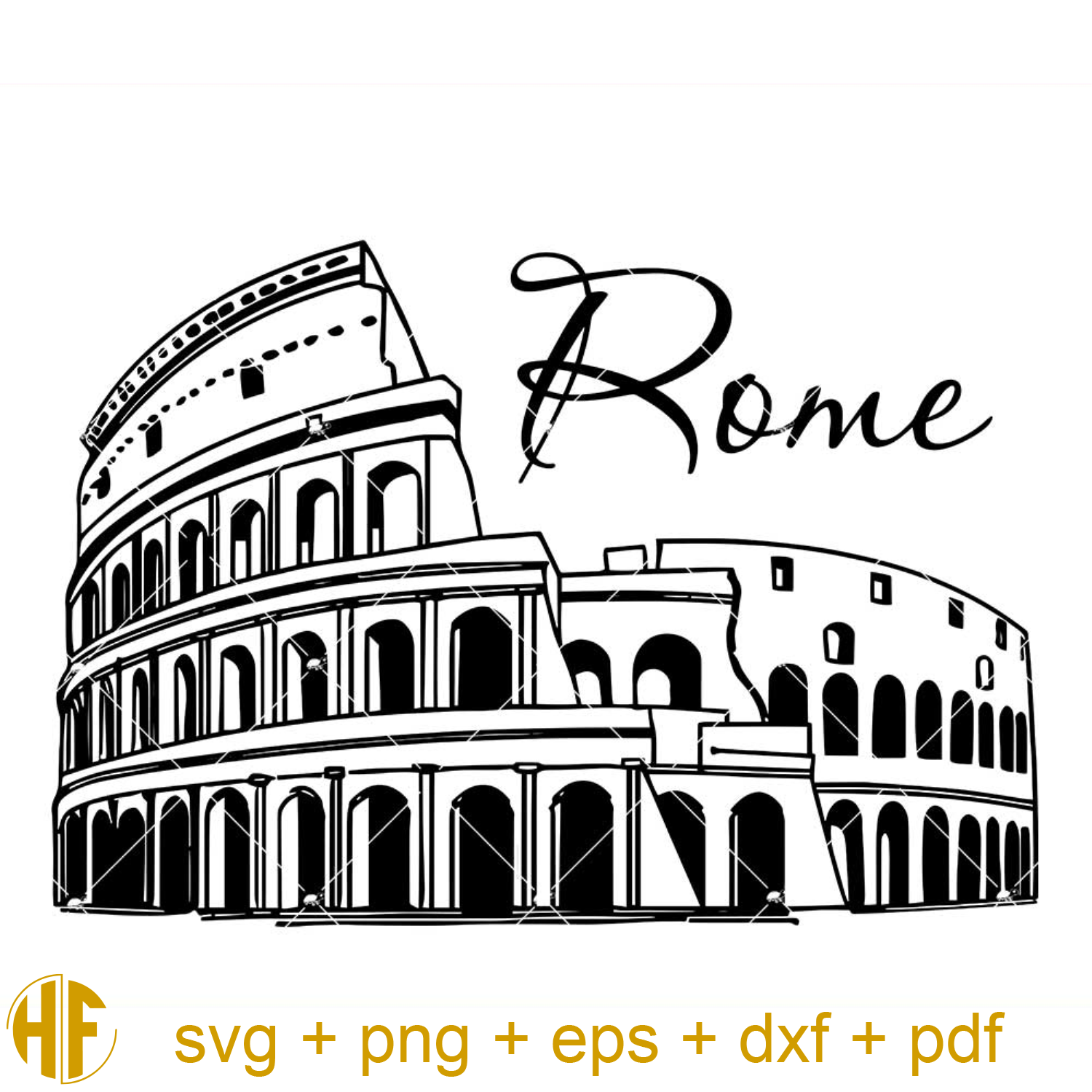 Rome Coliseum Svg, Rome Italy Svg, Rome Silhouette Svg.jpg - Inspire Uplift