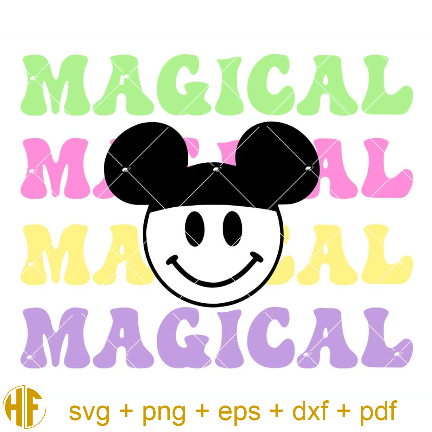 Smiley Face Mouse Svg, Groovy Retro Svg, Magical Mouse Svg.j | Inspire ...