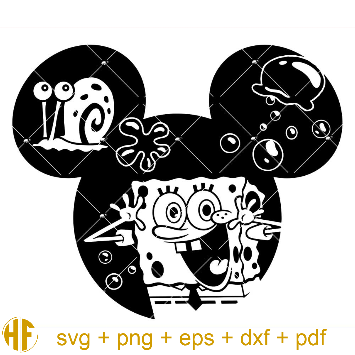 Sponge Crossover Disney Svg, Square Pants Svg.jpg | Inspire Uplift