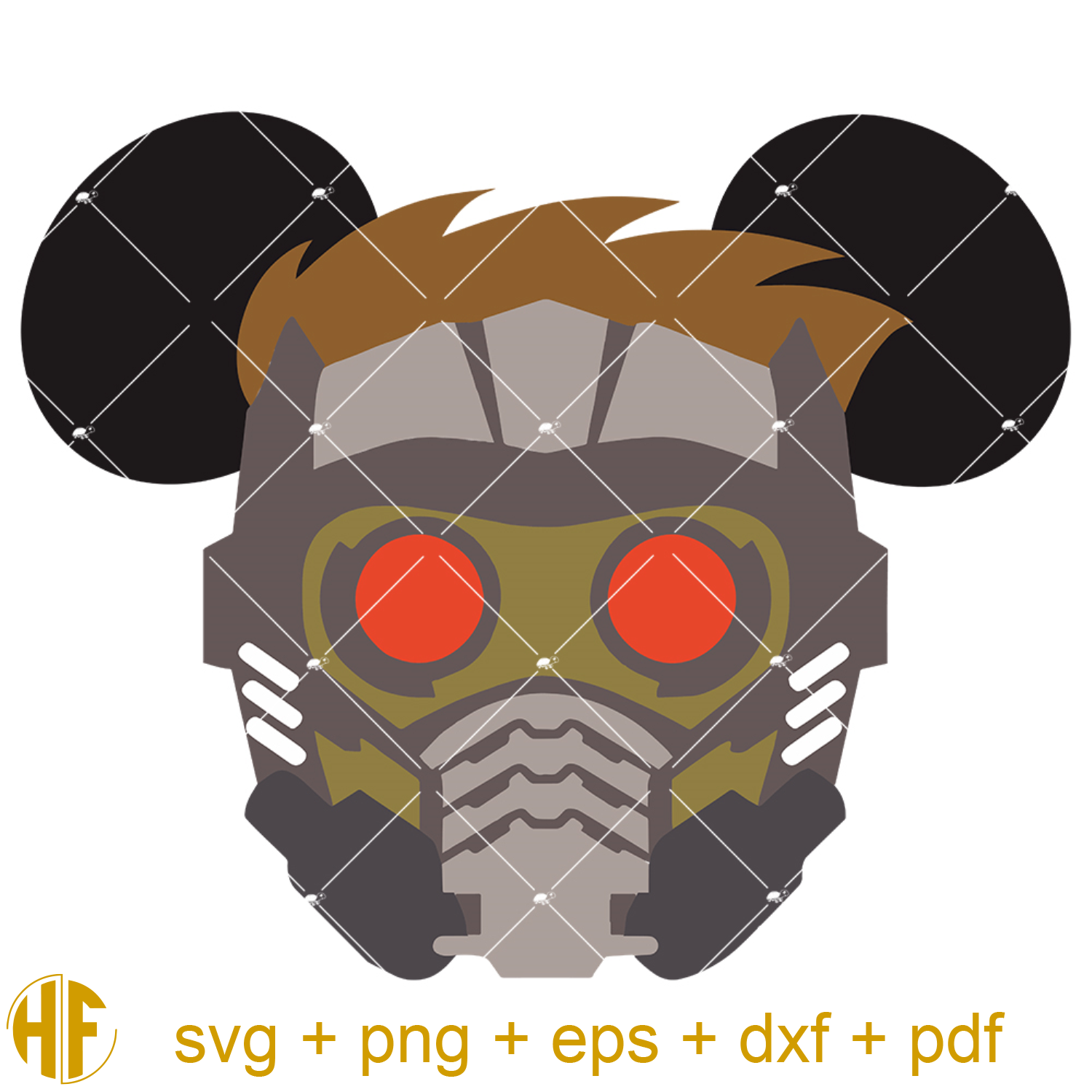Starlord Mouse Head Svg, Guardian of the Galaxy Svg.jpg | Inspire Uplift