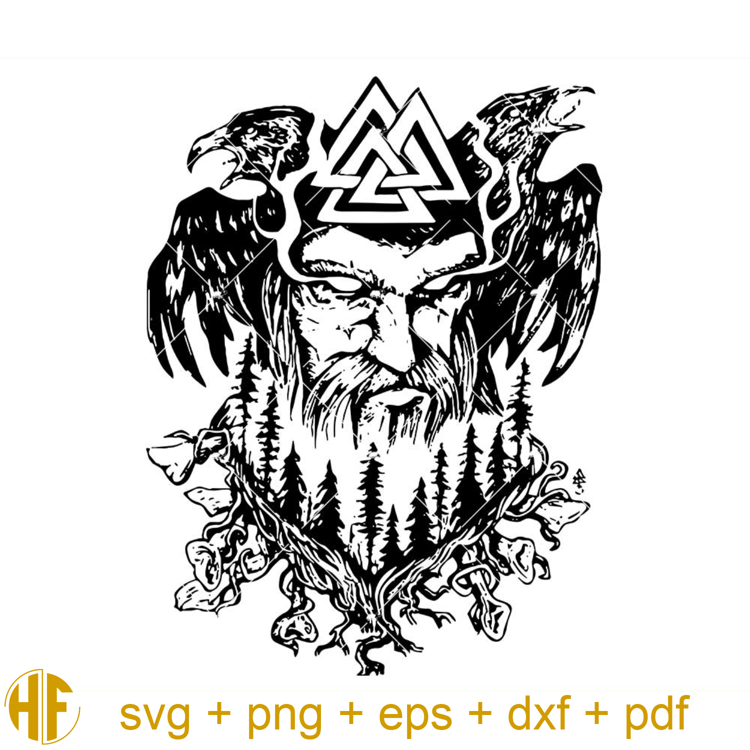 Symbol Pagan God Ancient Crow Svg.jpg - Inspire Uplift