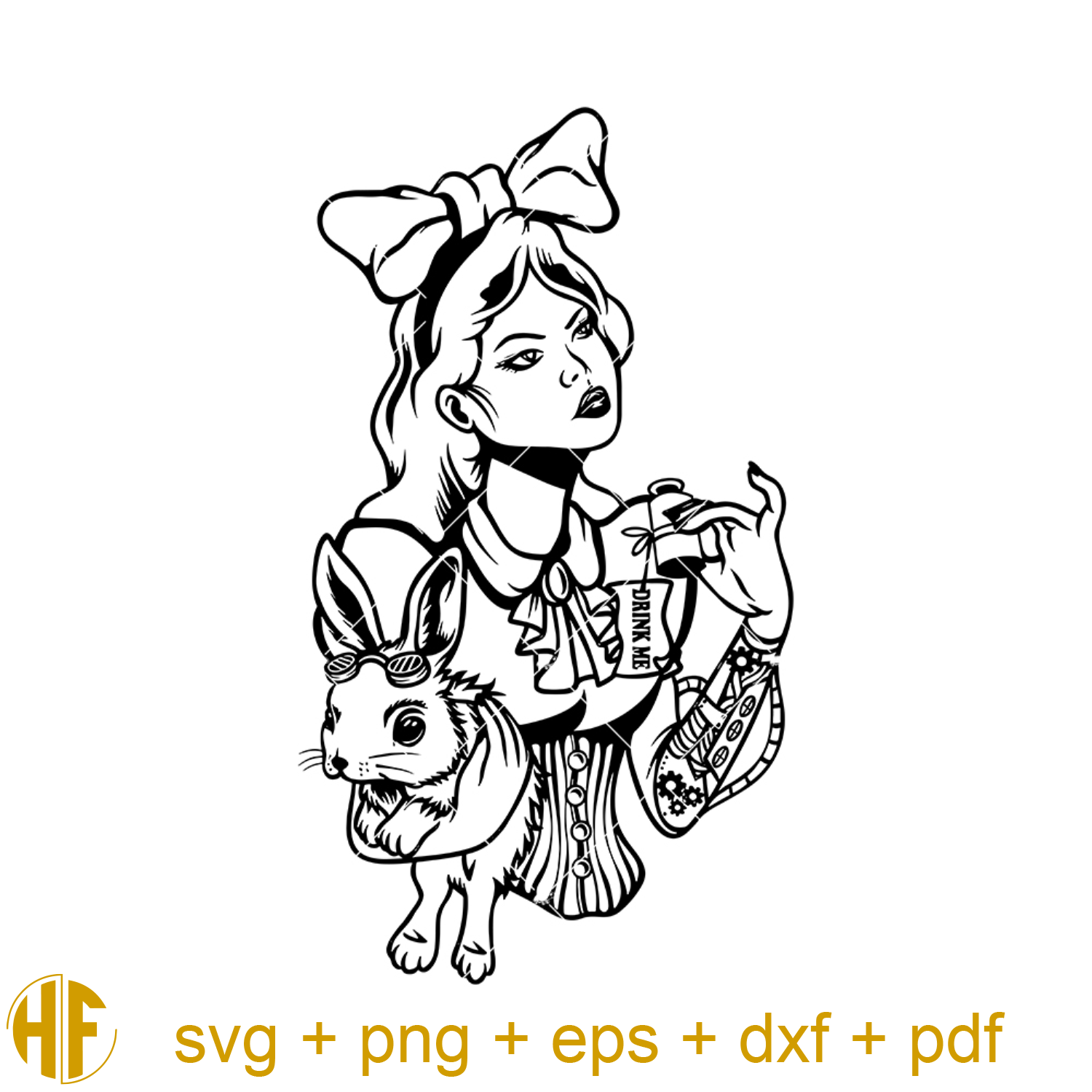 Twisted Alice Svg, Alice in Wonderland Svg, Alice Princess.j - Inspire ...