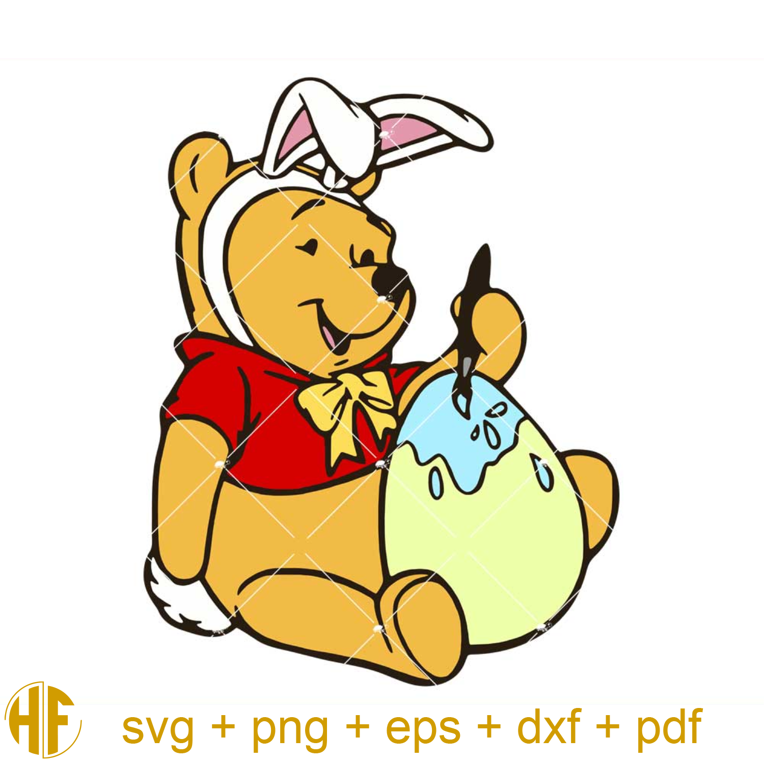 Winnie The Pooh Easter Svg, Winnie Bunny Svg, Winnie Easter. - Inspire ...