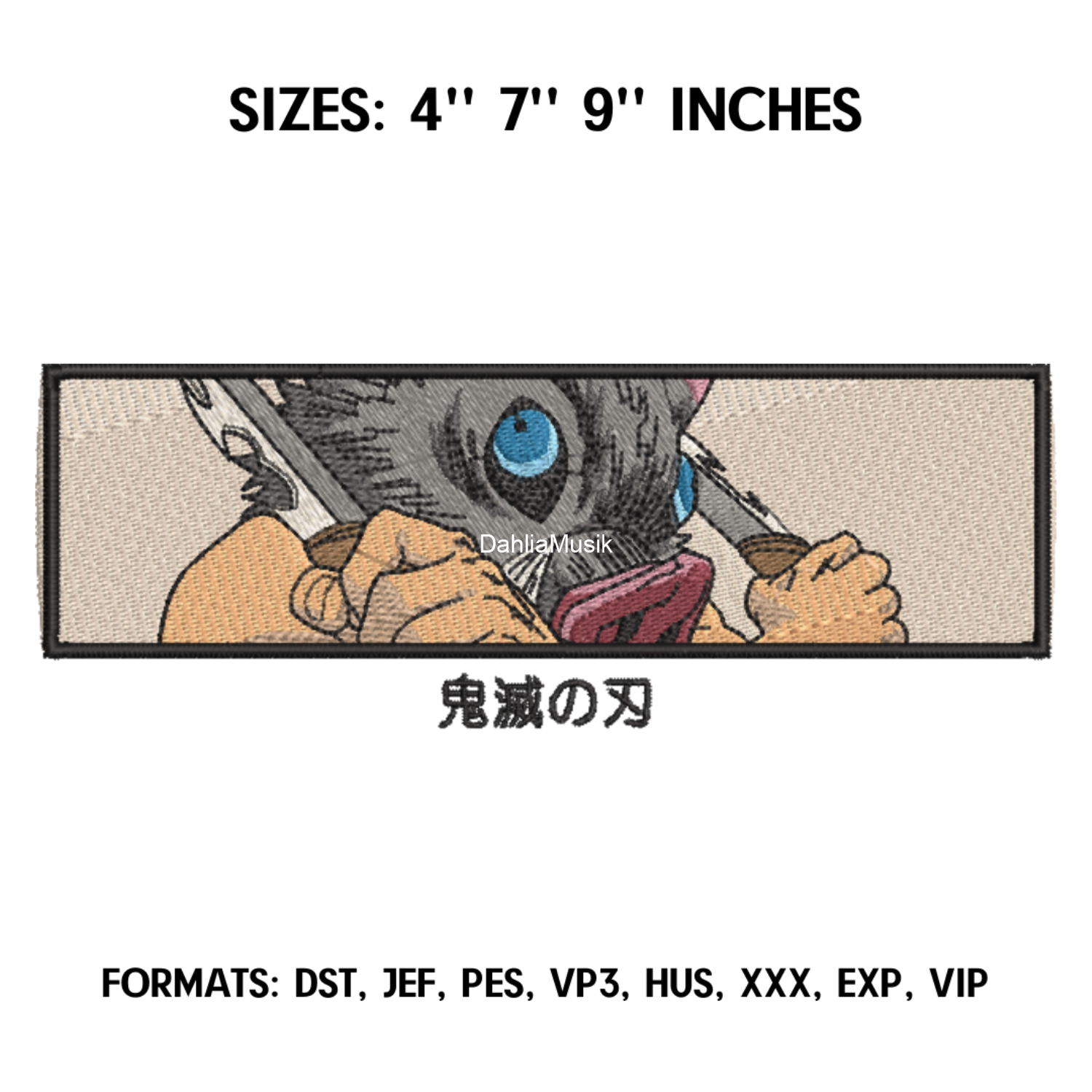 Inosuke Hashibira Embroidery Design File, Kimetsu no yaiba A | Inspire ...