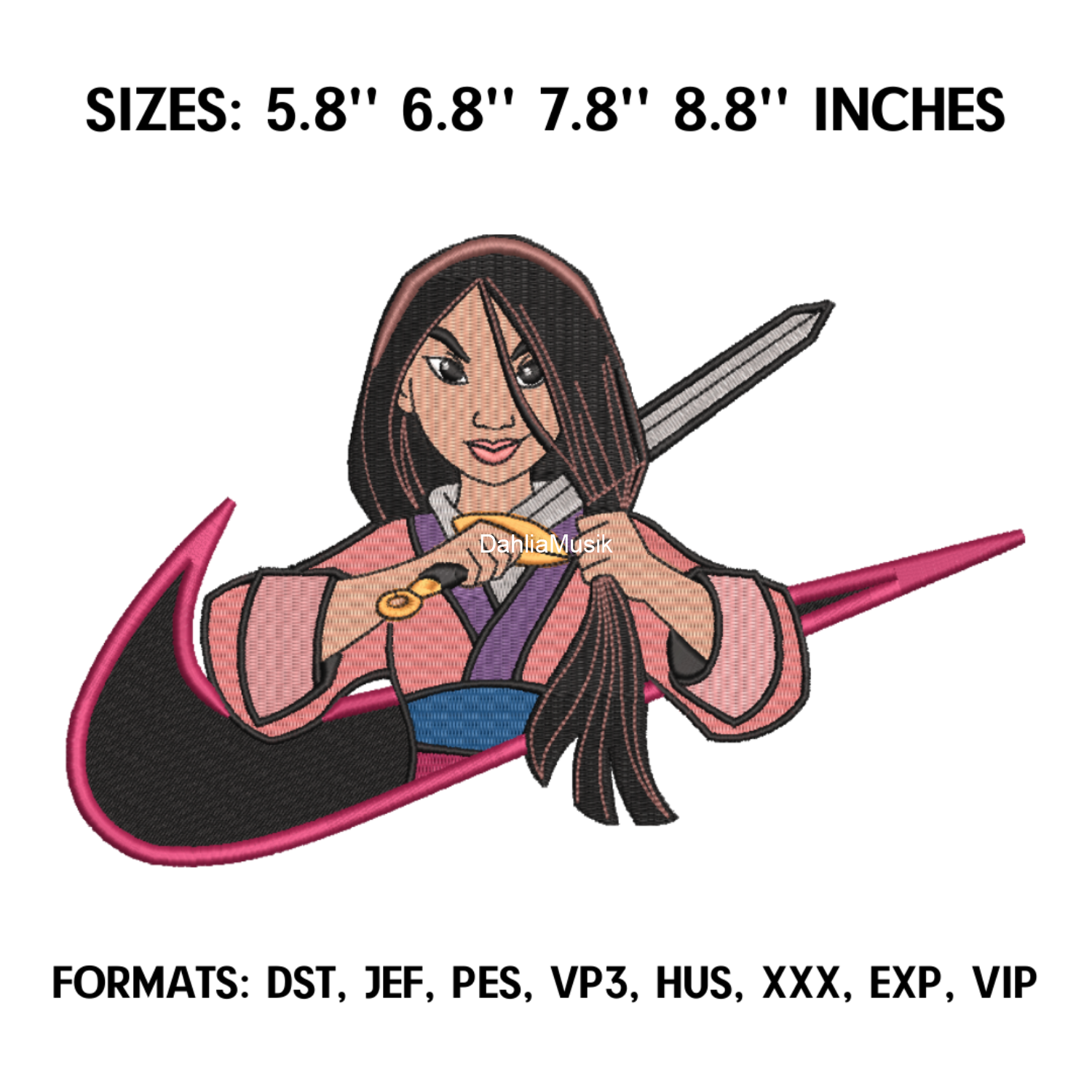 Muichiro Tokito Embroidery Design File, Kimetsu no yaiba Ani | Inspire ...