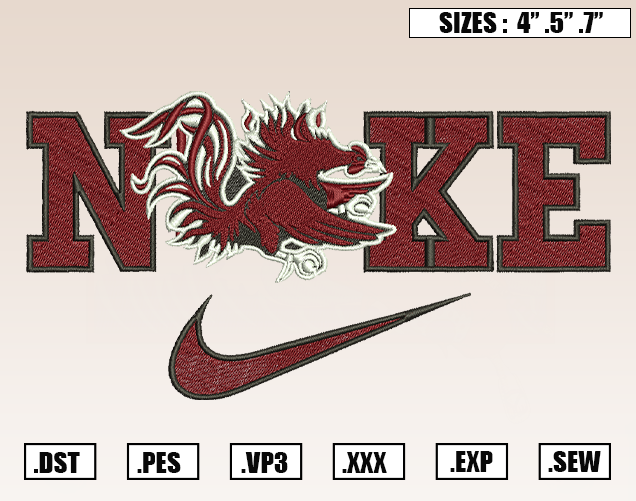 Nike South Carolina Gamecocks Embroidery Designs, NCAA Embro - Inspire ...