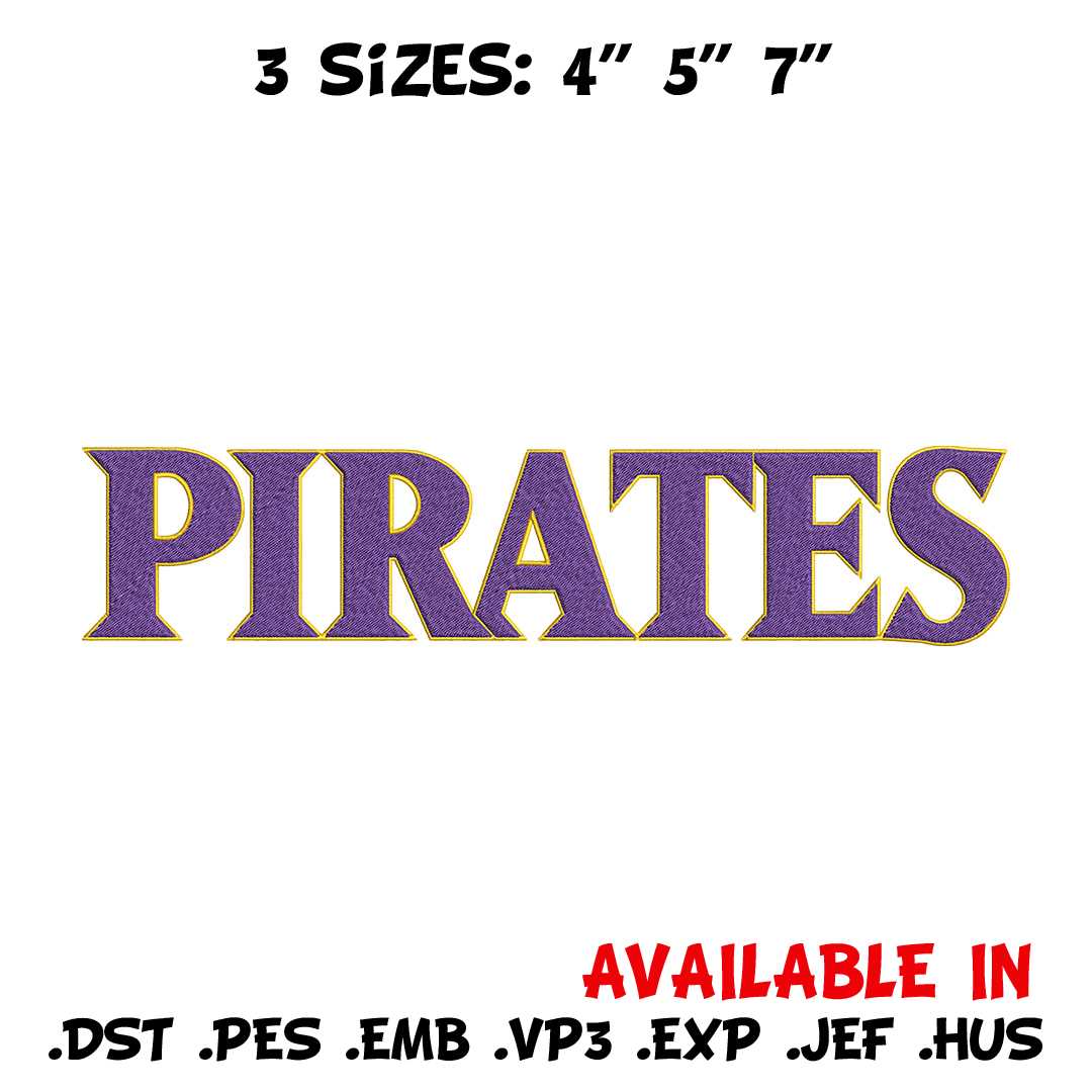 Carolina Pirates logo embroidery design, NCAA embroidery, Em - Inspire ...