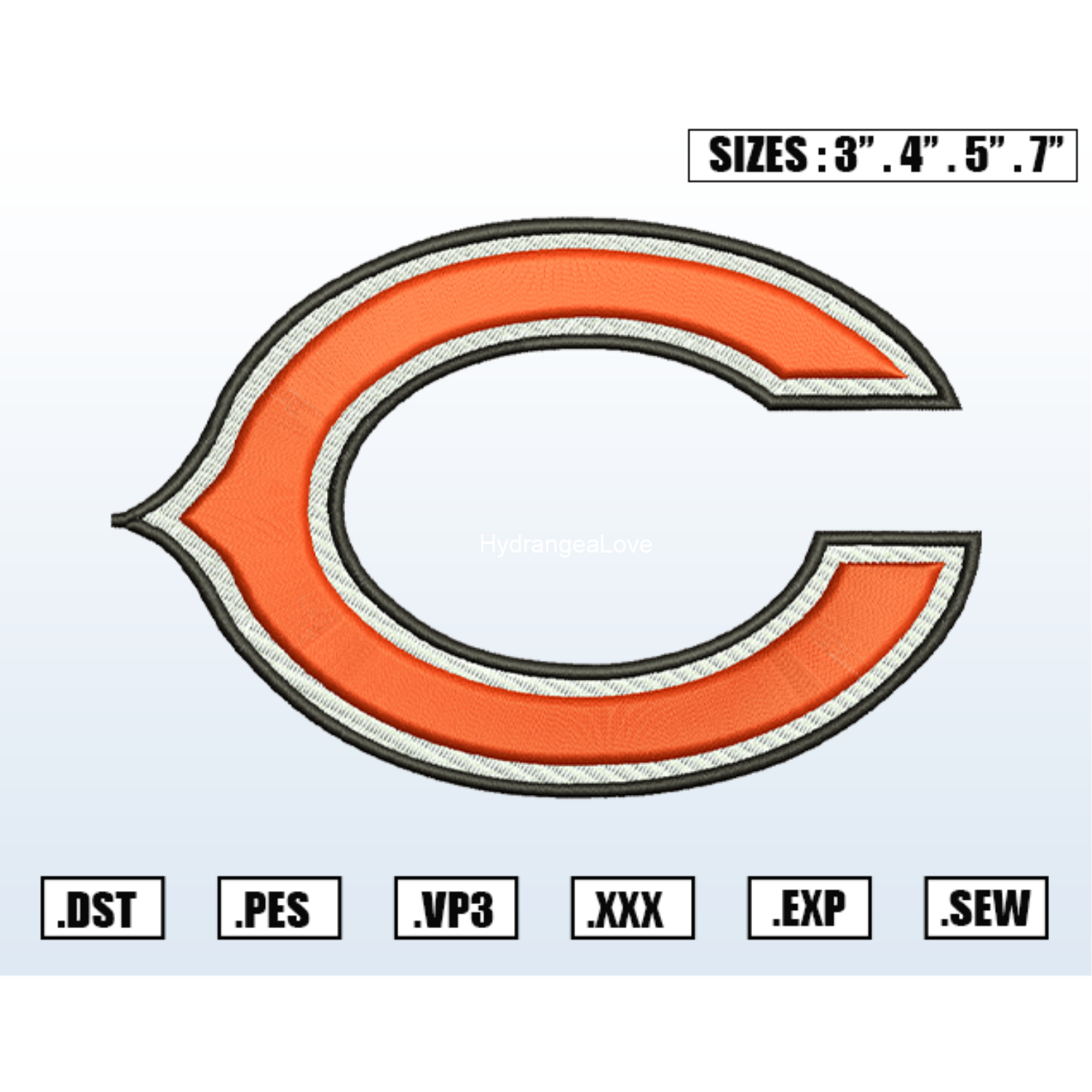 Chicago Bears Embroidery Designs, NCAA Logo Embroidery Files - Inspire ...
