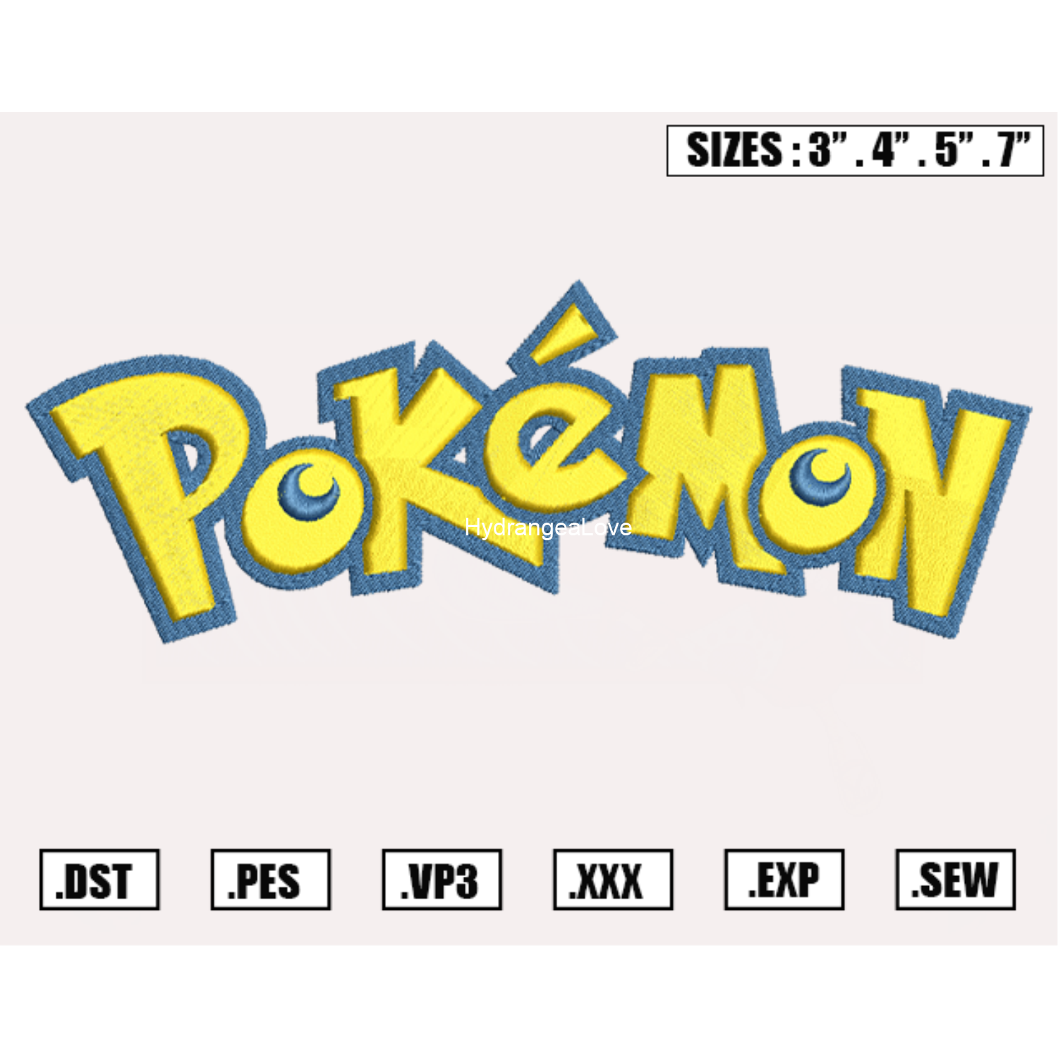 Pokemon logo, Pokemon Embroidery File, Anime Embroidery Desi - Inspire ...