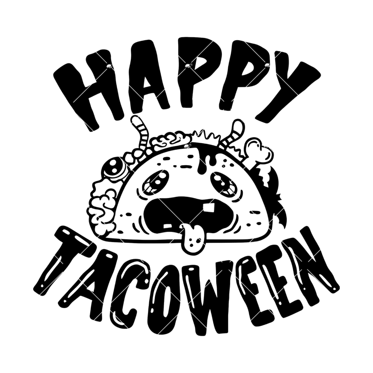 Happy Tacoween Svg, Taco Zombie Halloween Svg, Taco Cake | Inspire Uplift