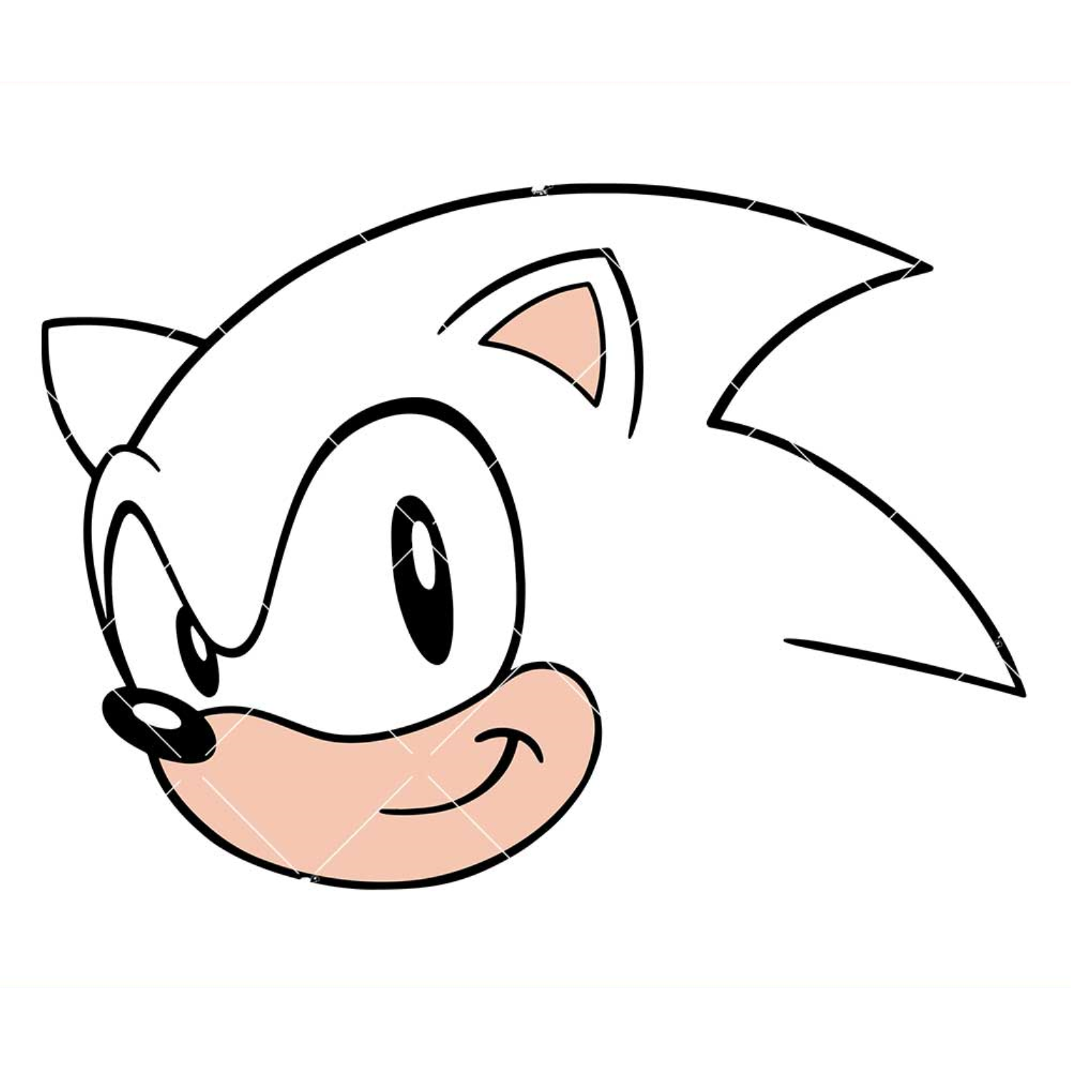 Sonic Face Svg, The Hedgehog Svg, Cute Sonic Svg - Inspire Uplift