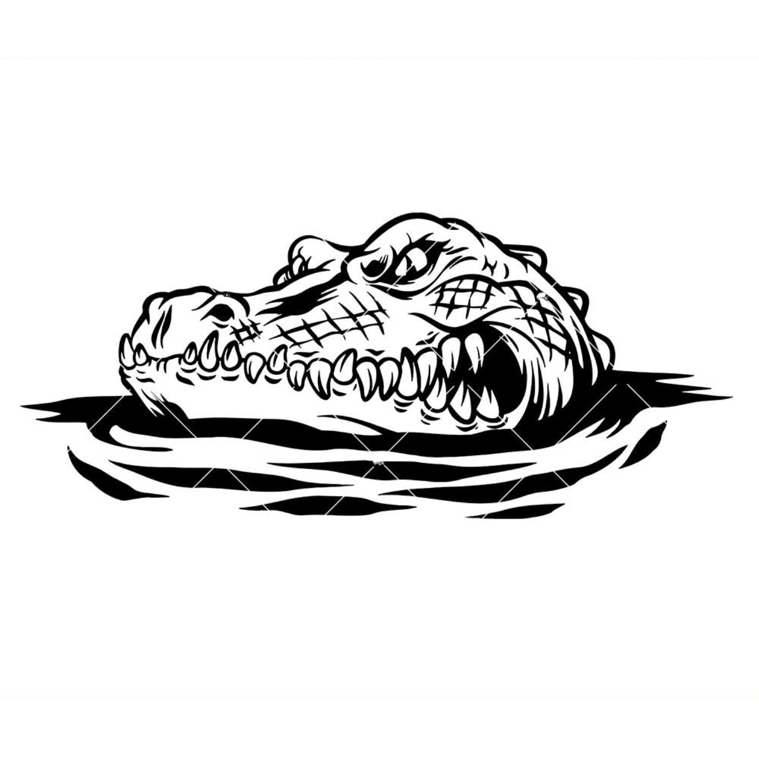 Crocodile Peeking in Swamp Svg, Lake Monster Svg | Inspire Uplift