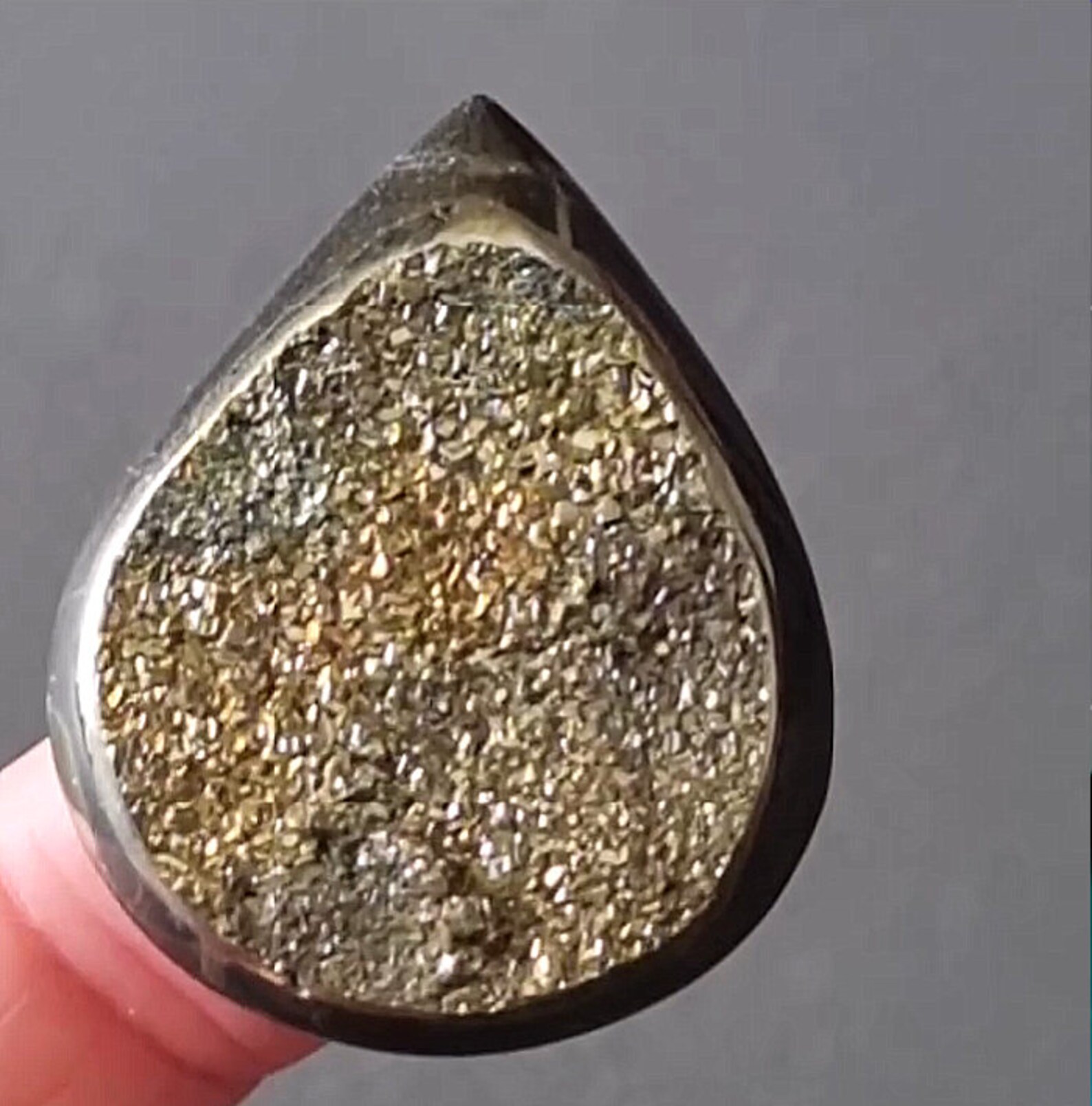 Rare high quality Ammonite Fragment with pyrite designer cab | Inspire ...