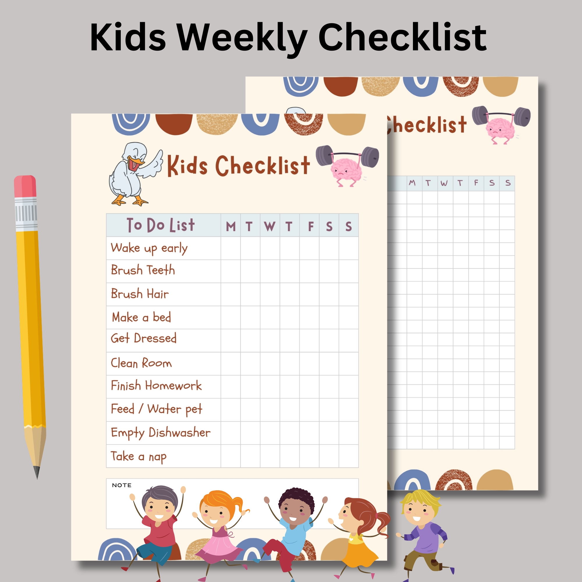 Kids Checklist To Do List I Empowering Young Minds for Succe | Inspire ...