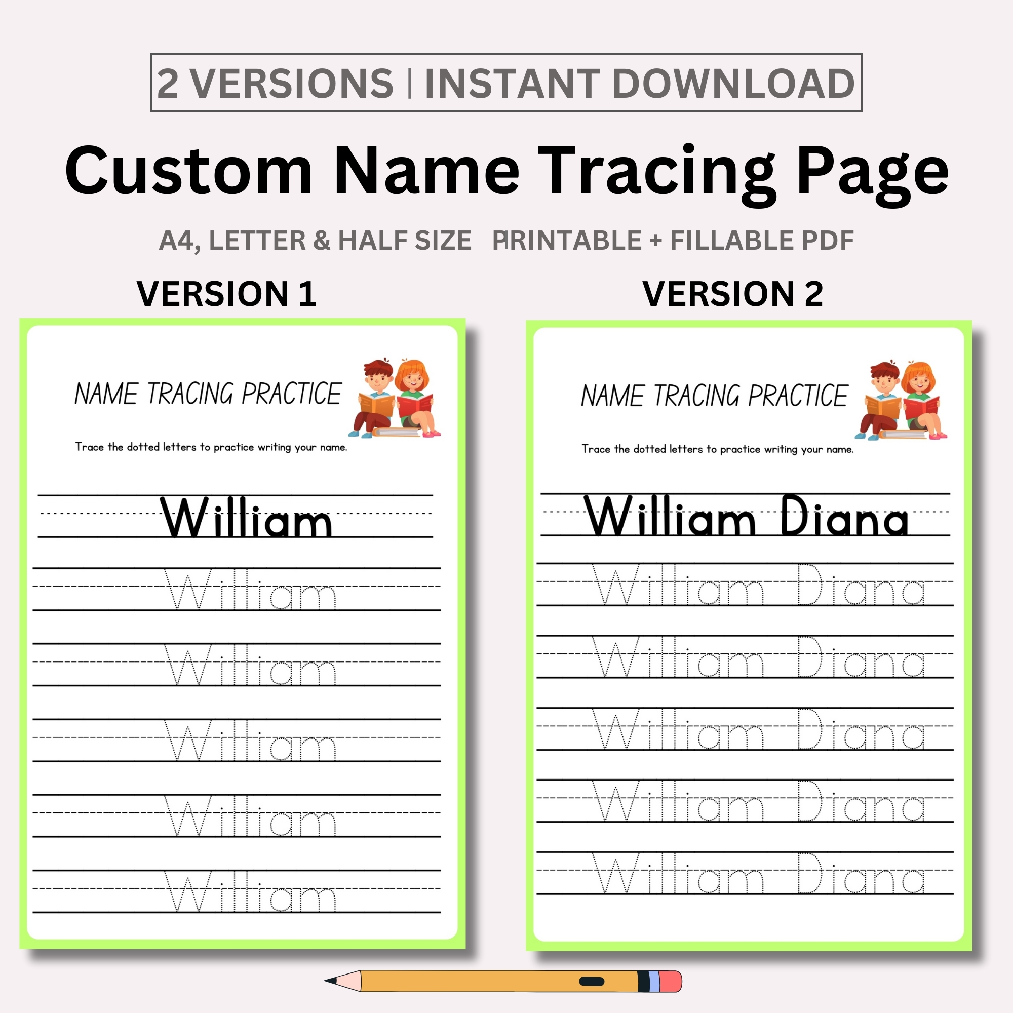 Custom Name Tracing Printable