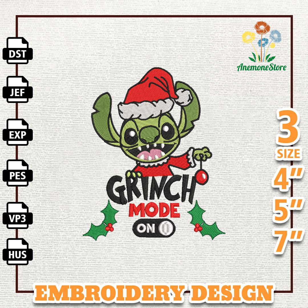 Christmas Movie Character Embroidery Design, Xmas Green Mons | Inspire ...