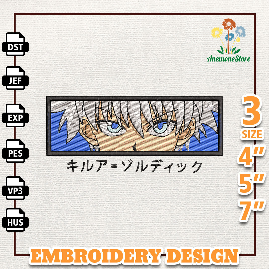 Killua Anime Design, Anime Embroidery Design, Anime Machine - Inspire ...