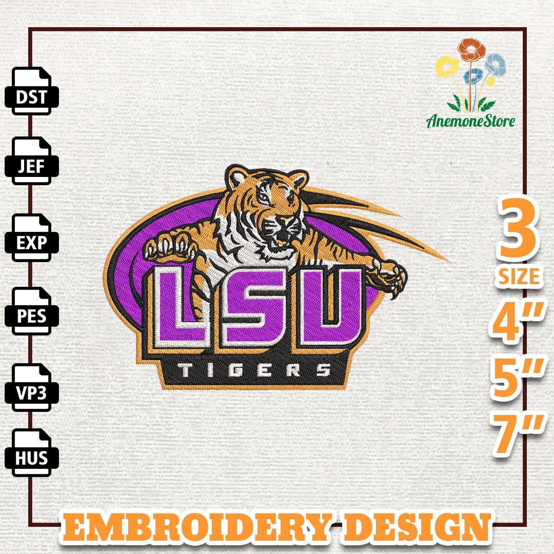 NCAA LSU Tigers, NCAA Team Embroidery Design, NCAA College E | Inspire ...