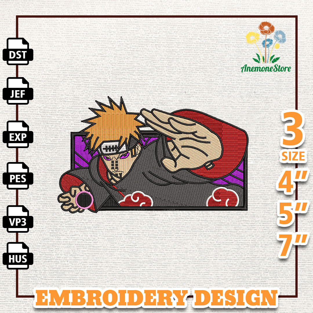 Pain Anime Design, Anime Embroidery Design, Anime Machine Em - Inspire ...