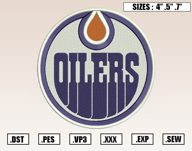 Edmonton Oilers Embroidery Designs, NHL Embroidery Design Fi - Inspire ...