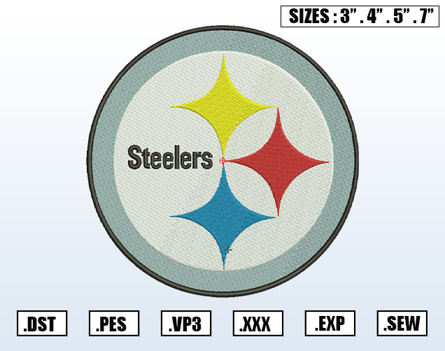 Pittsburgh Steelers Embroidery Designs, NCAA Logo Embroidery - Inspire ...