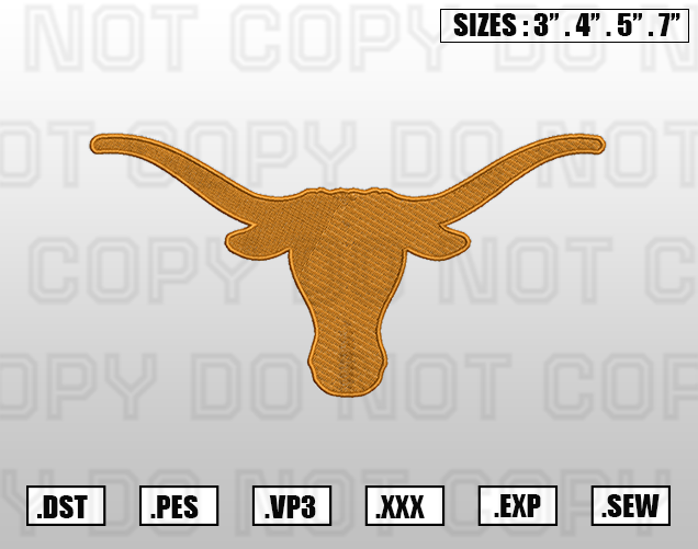 Texas Longhorns Embroidery File, NCAA Teams Embroidery Desig | Inspire ...