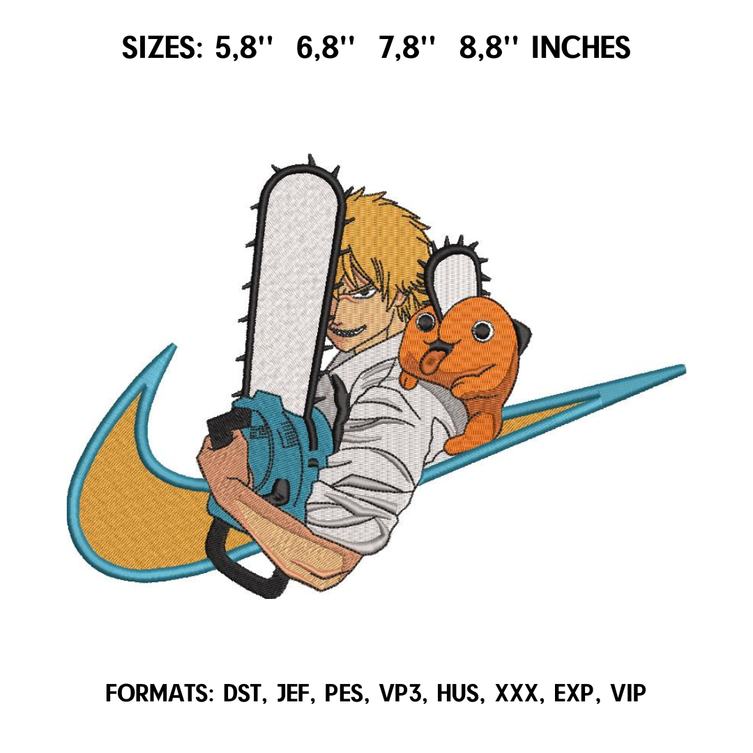 Chainsaw Man Embroidery Design File Chainsaw man, Denji T112 | Inspire ...