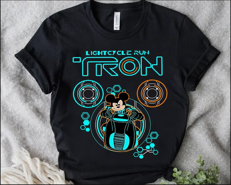 Disney Mickey Mouse Tron Lightcycle Run Ride Matching Shirt, | Inspire ...