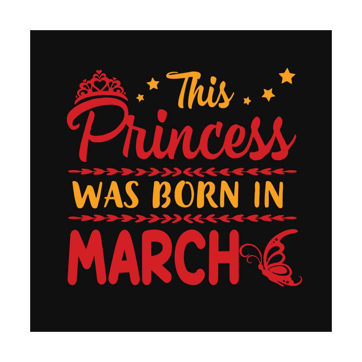 This Princess Was Born In March Svg, Birthday Svg, March Pri | Inspire ...