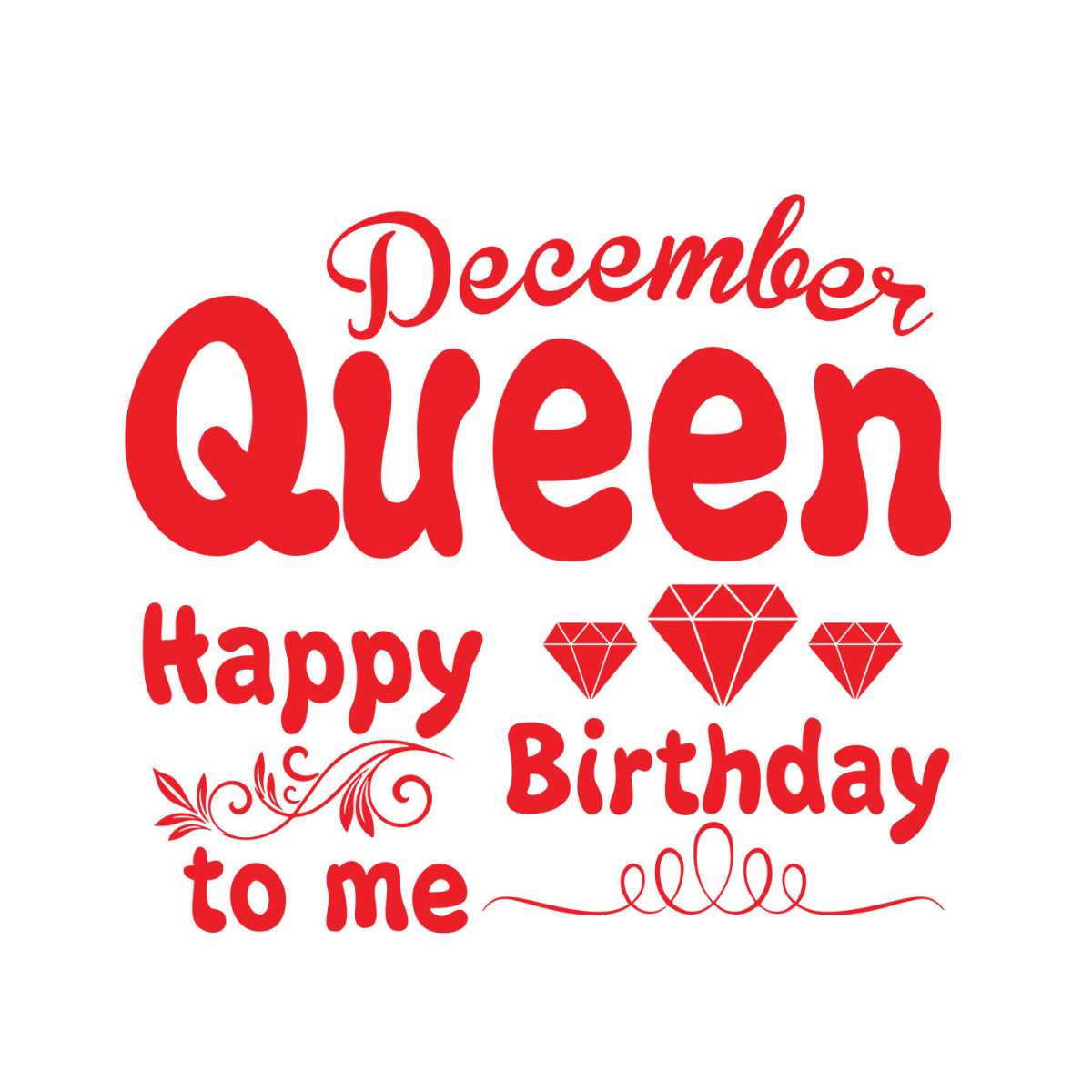 December Queen Happy Birthday To Me Svg, Birthday Svg, Decem - Inspire ...