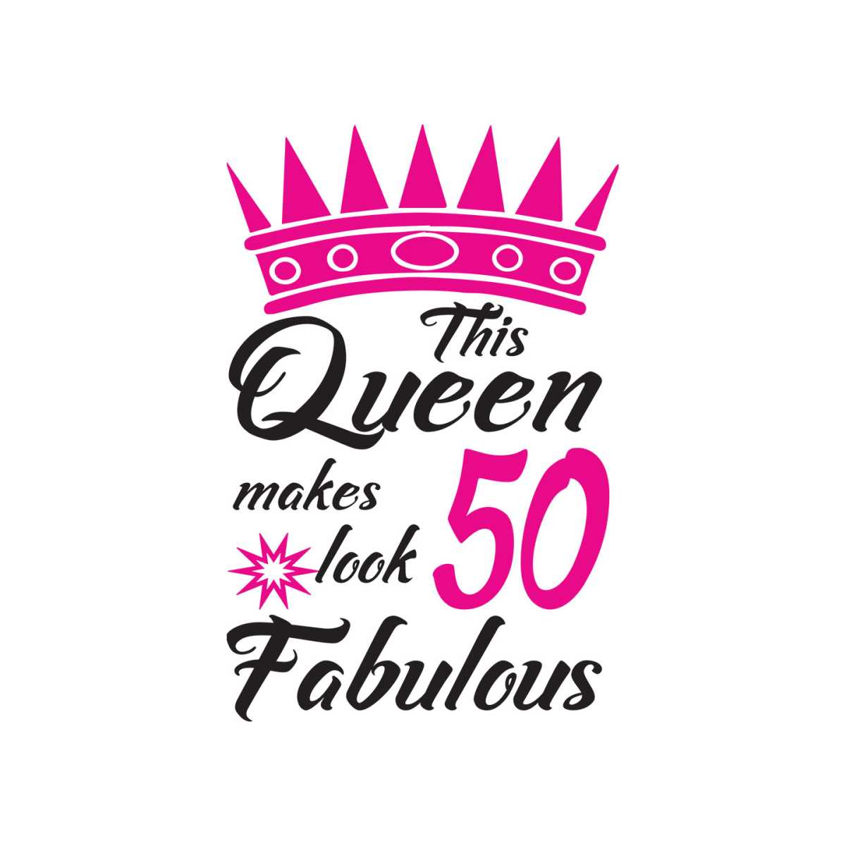 This Queen Makes 50 Look Fabulous Svg, Birthday Svg, Queen S | Inspire ...