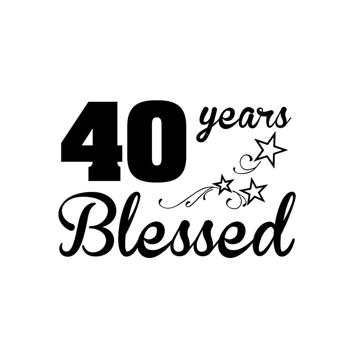 40 Years Blessed Svg, Birthday Svg, 40 Years Svg, Blessed Sv - Inspire ...