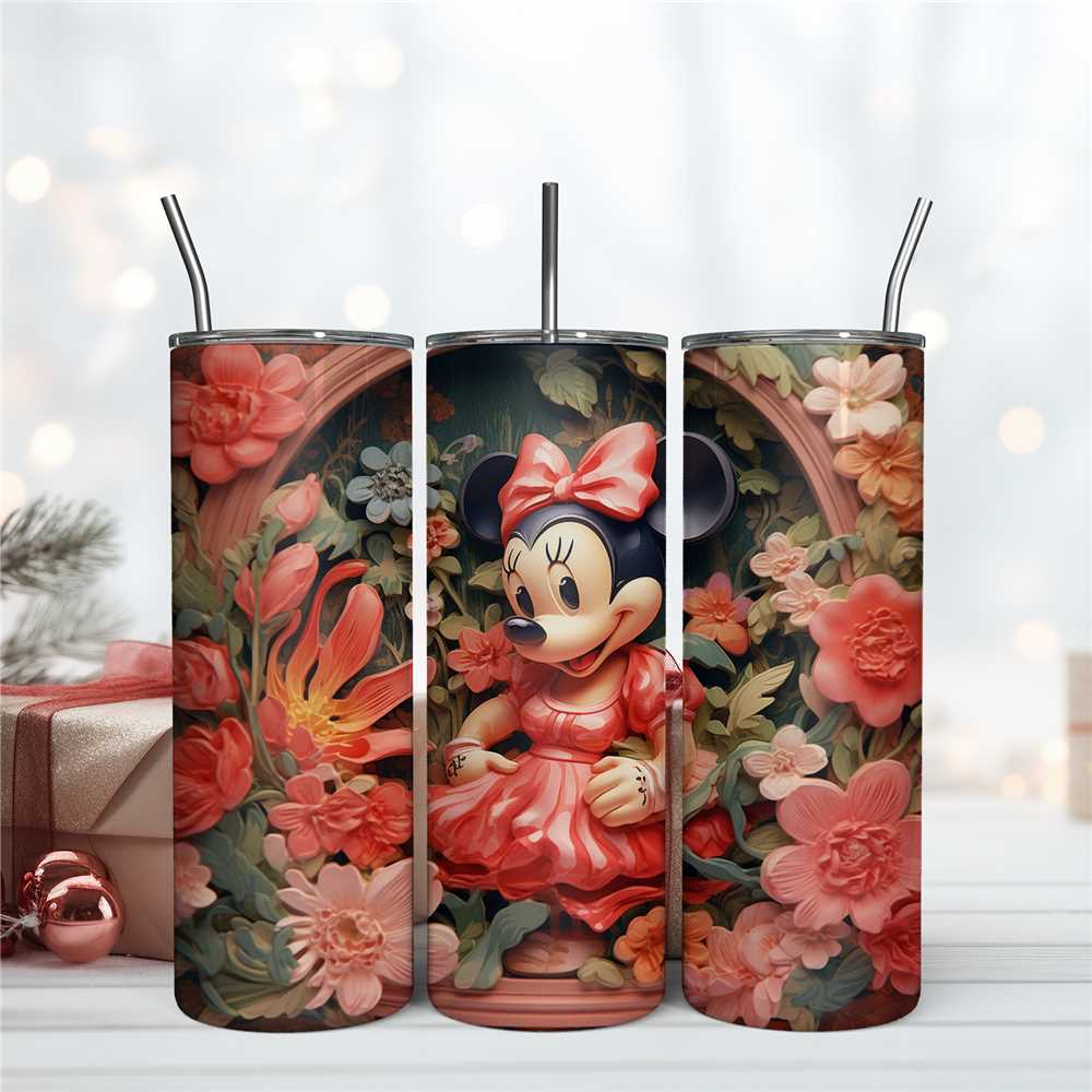 3D Inflated Minnie Princess Disney Tumbler 20oz Digital Down - Inspire ...