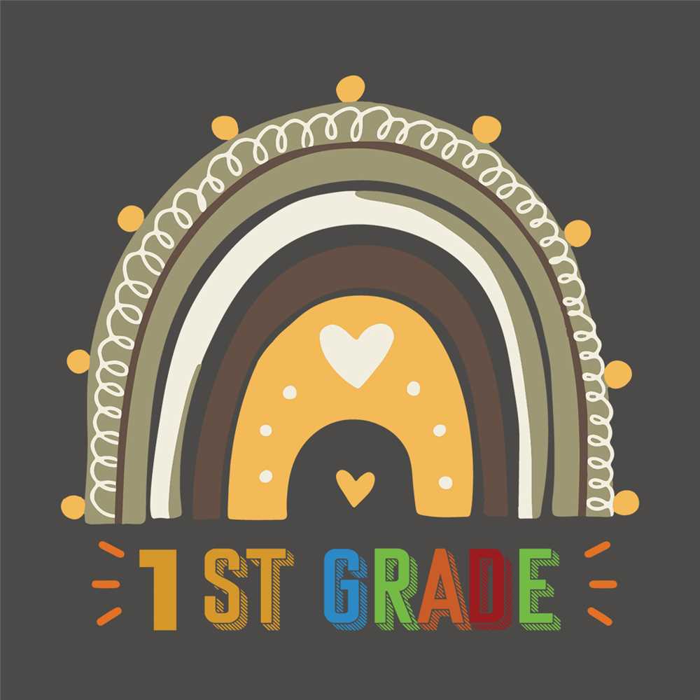 1st Grade Rainbow Svg, Back To School Svg, 1st Grade Svg, Ra | Inspire ...