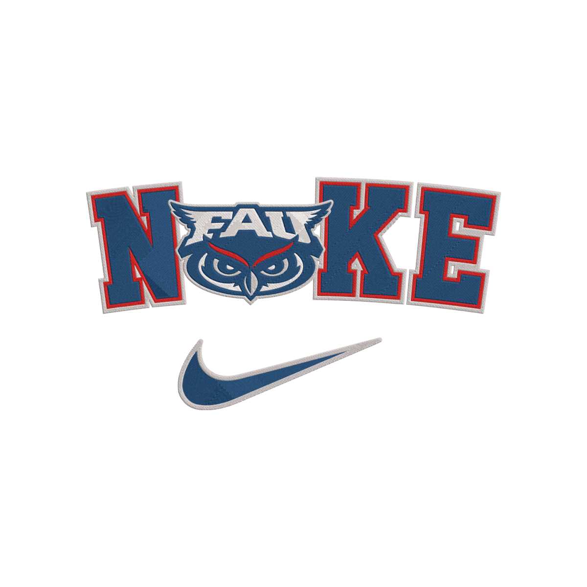 Florida Atlantic Owls Nike Logo Embroidery Design Download F | Inspire ...
