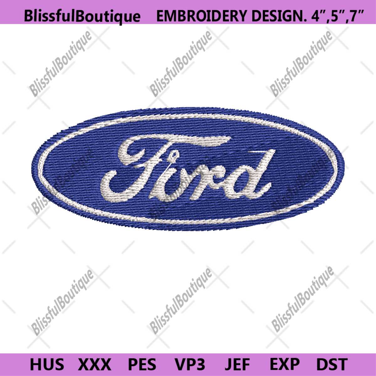 Ford Logo Embroidery File Download Logo Car Embroidery Desig | Inspire ...