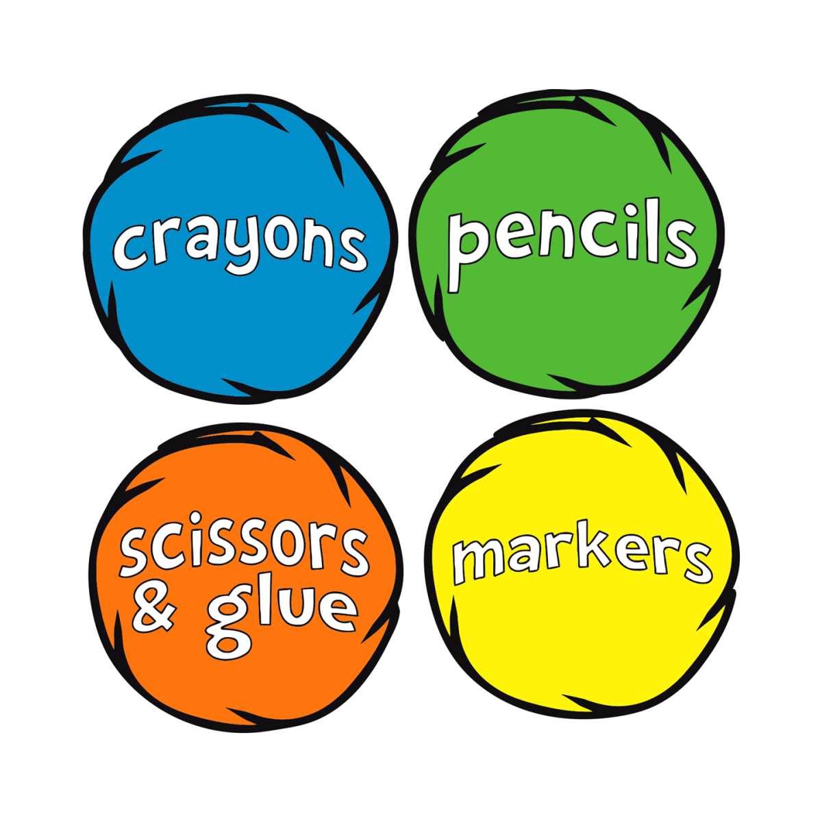 Crayons Pencils Scissors And Glue Markers Svg, Dr Seuss Svg, | Inspire ...