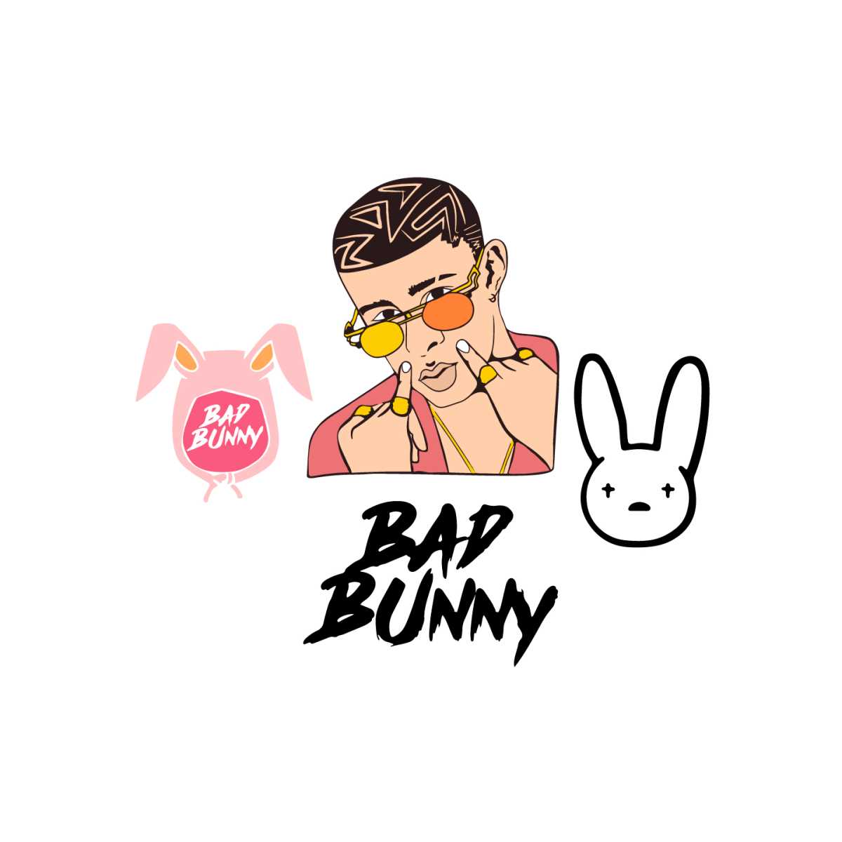 Bad Bunny Martinez Svg, Trending Svg, Bad Bunny Rapper Svg, | Inspire ...