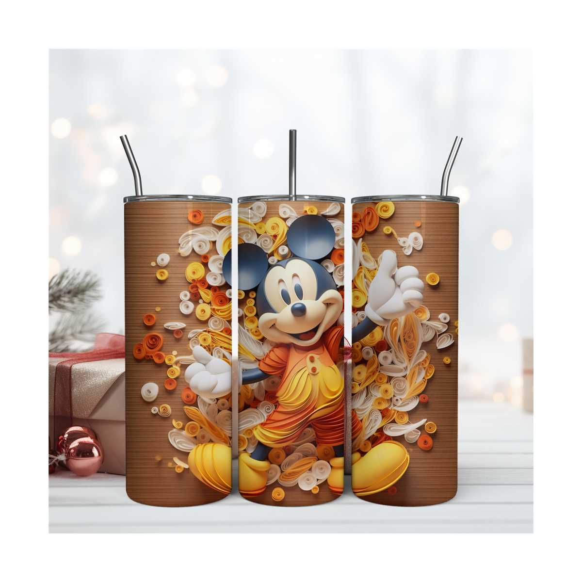 3D Orange Mickey Mouse Tumbler 20oz Png Sublimation Mickey M | Inspire ...