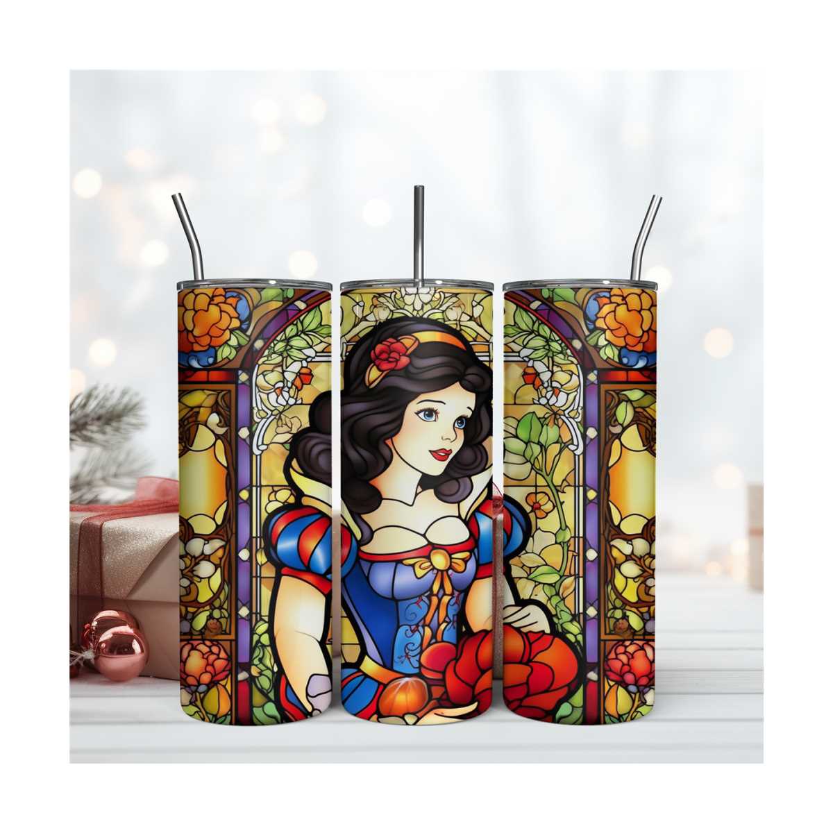 Snow White 20oz Skinny Tumbler Template Png - Inspire Uplift