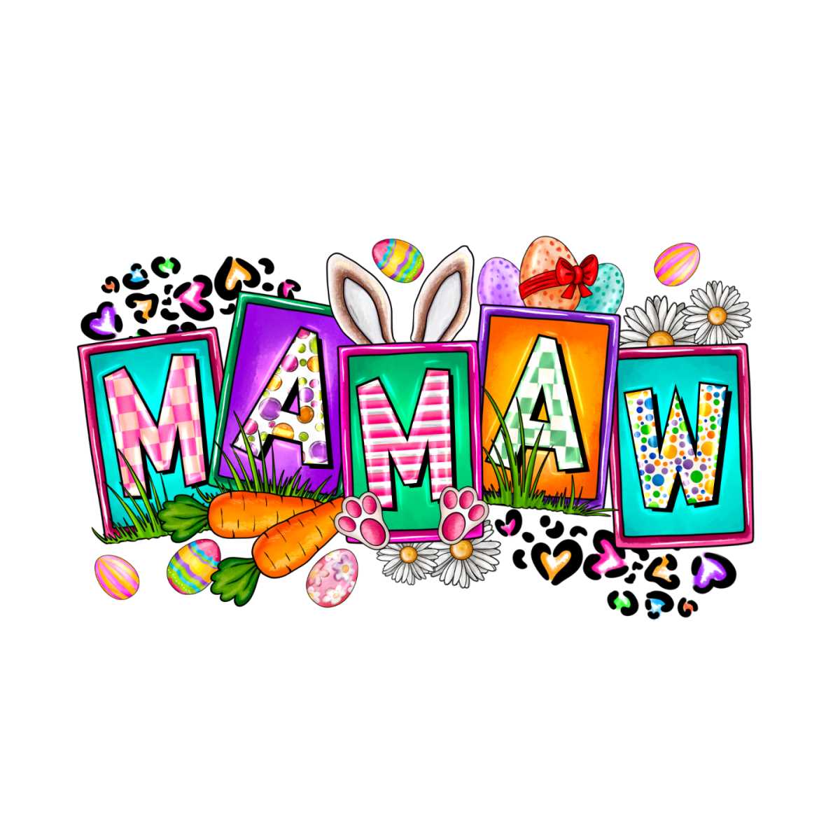Vintage Mamaw Leopard Png Mamaw Easters Day Png Digital File | Inspire ...