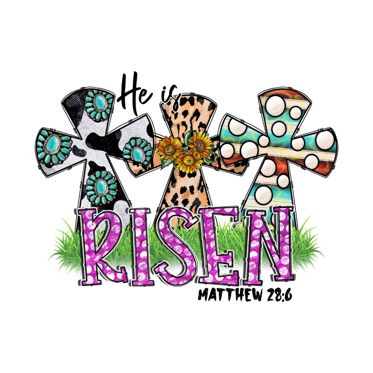 He Is Risen Matthew 286 Png File Cross Png Download - Inspire Uplift