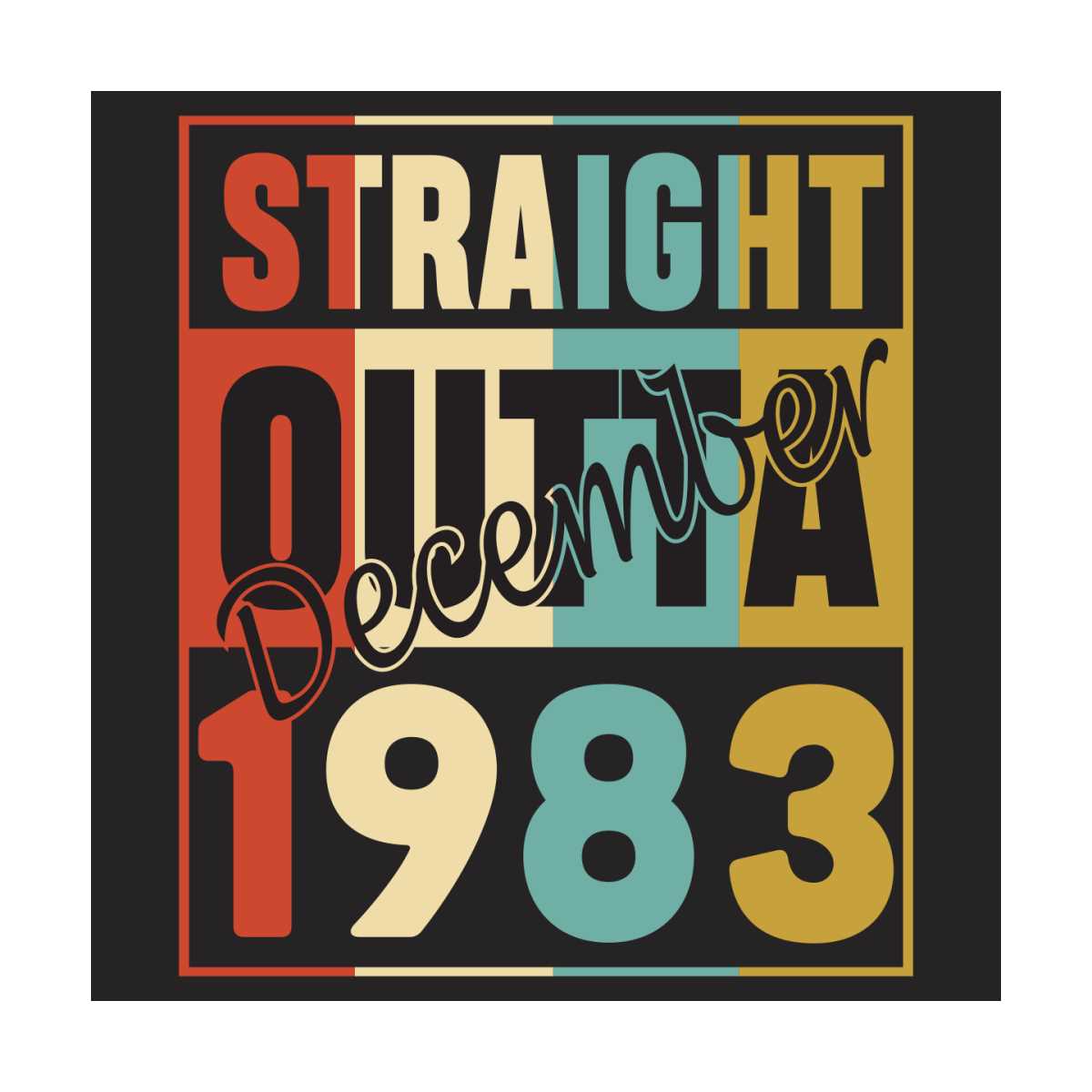 Straight Outta December 1983, Birthday Svg, Born in 1983, 19 | Inspire ...
