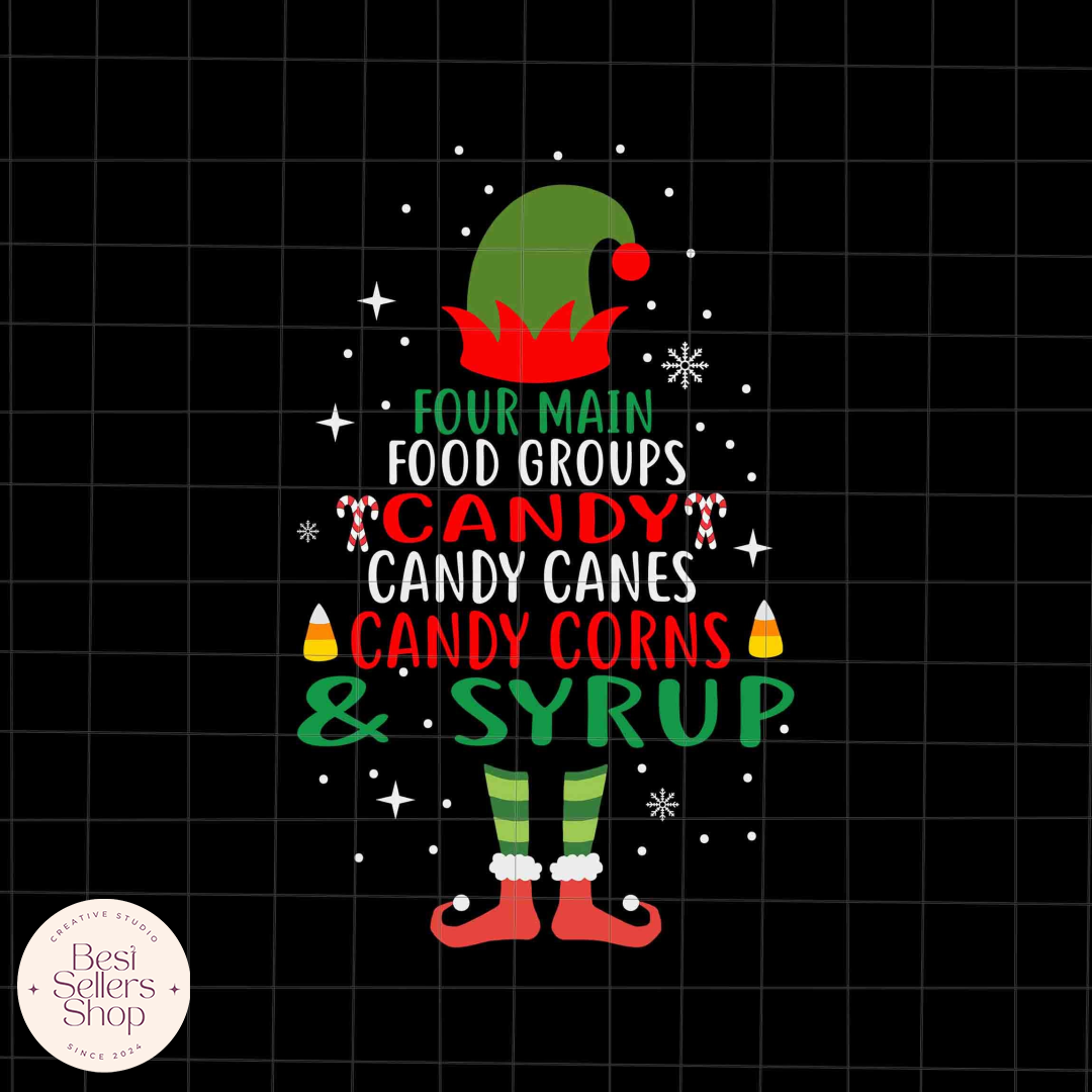 Four Main Food Groups Candy Canes Candy Corns Svg, Elf Buddy | Inspire ...