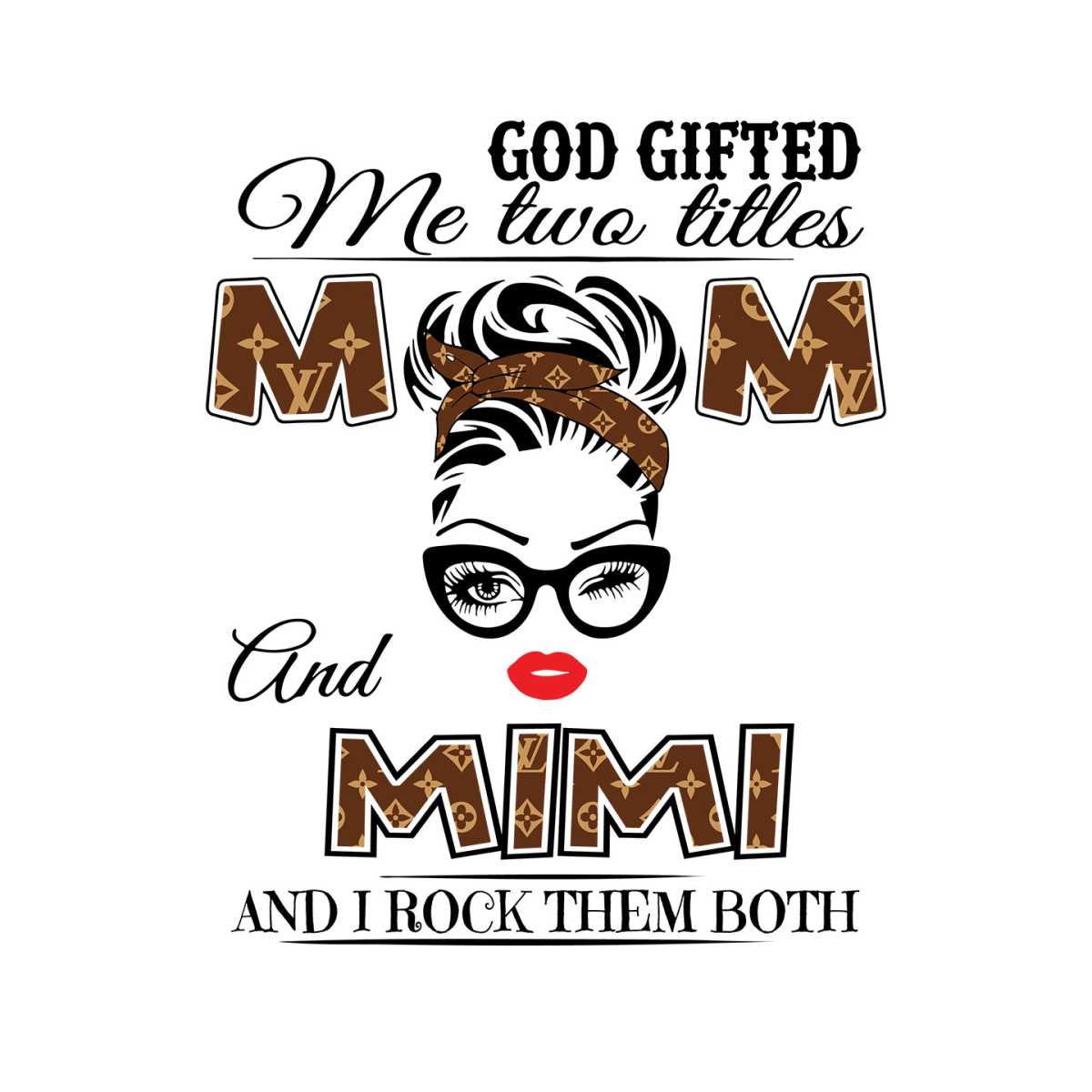 God Gifted Me Two Titles Mom And Mimi Svg, Mom And Mimi Svg, - Inspire ...