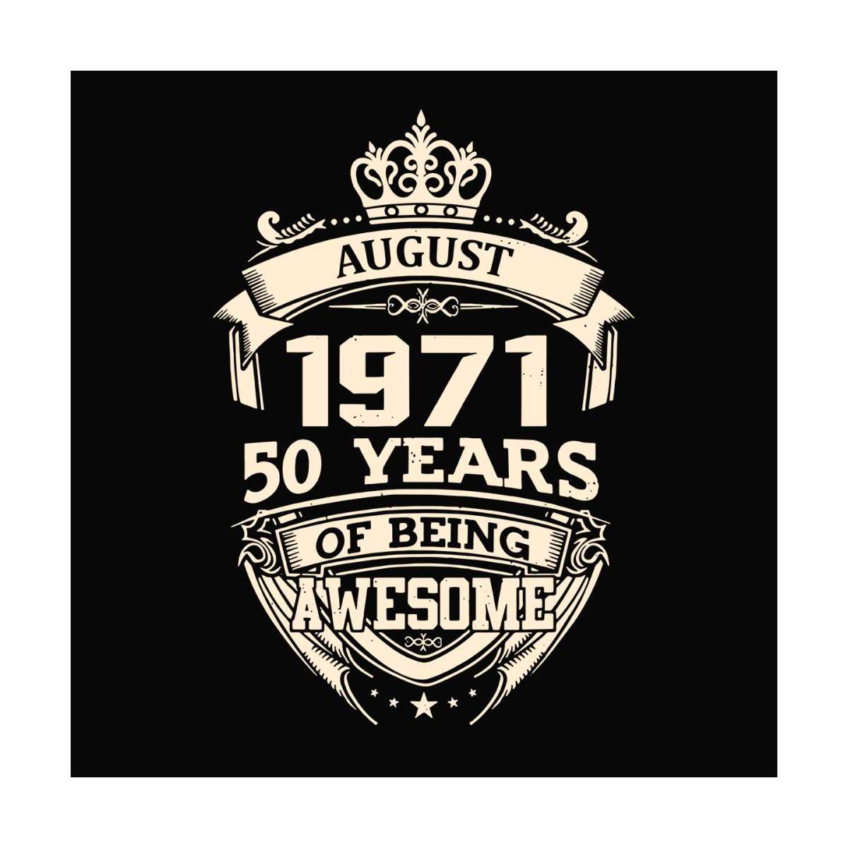 August 1971 50 Years Of Being Awesome Svg, Birthday Svg, Aug | Inspire ...