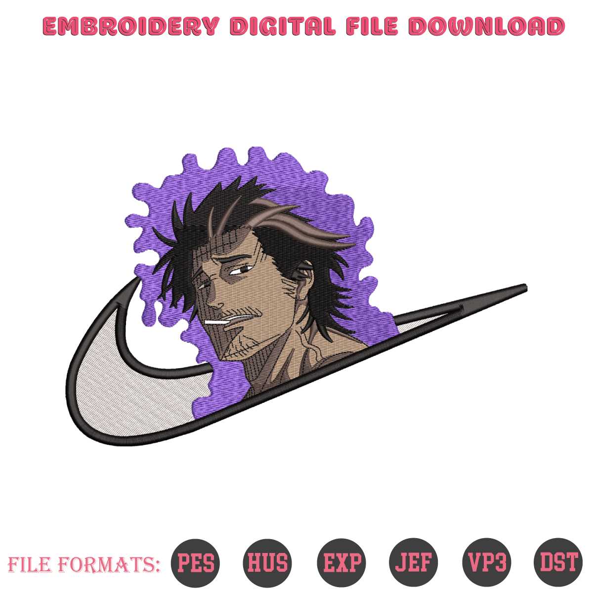 Captain Yami X Nike Logo Embroidery Design Download - Inspire Uplift