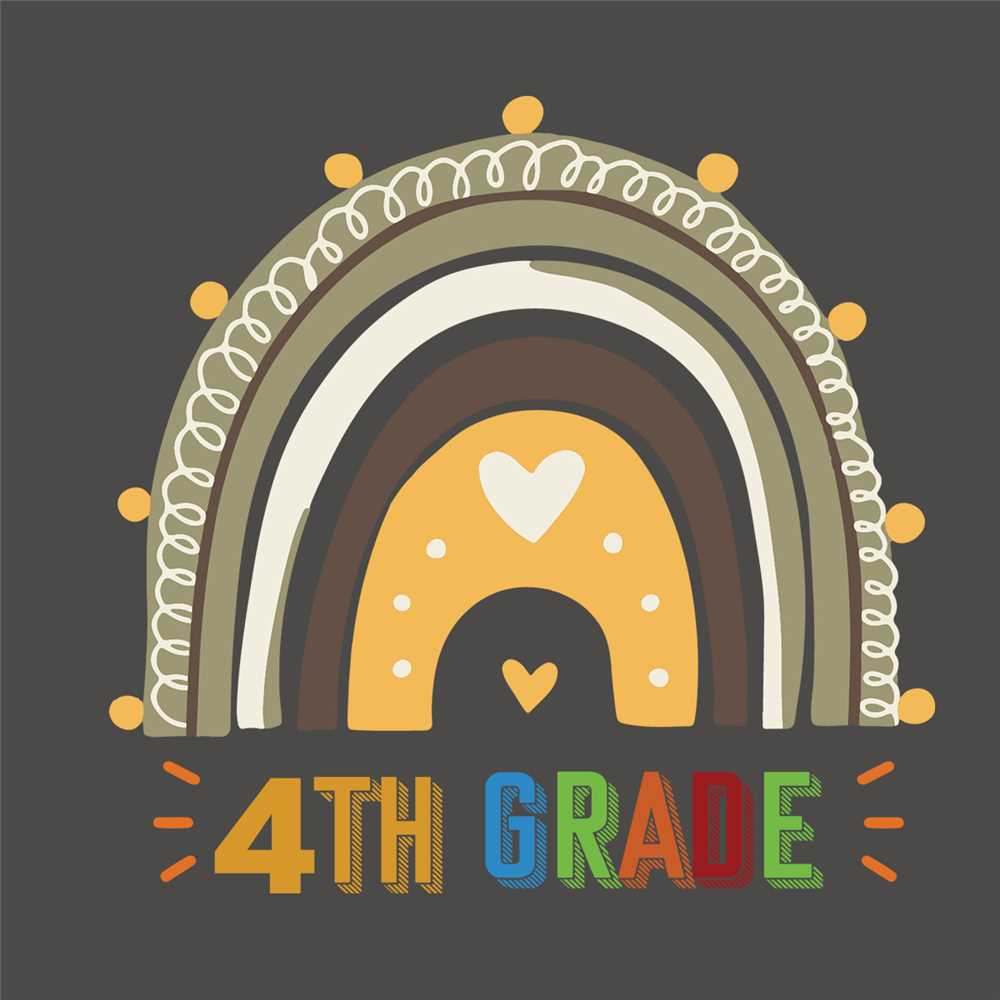 4th Grade Rainbow Svg, Back To School Svg, 4th Grade Svg, Ra - Inspire ...