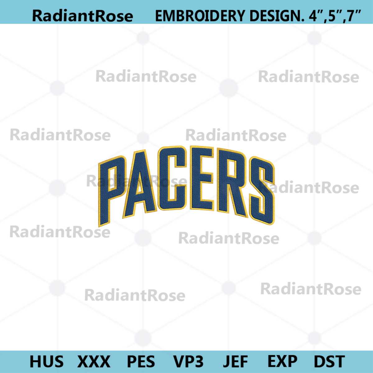 Indiana Pacers Wordmark Logo Embroidery Design File, NBA Ind | Inspire ...